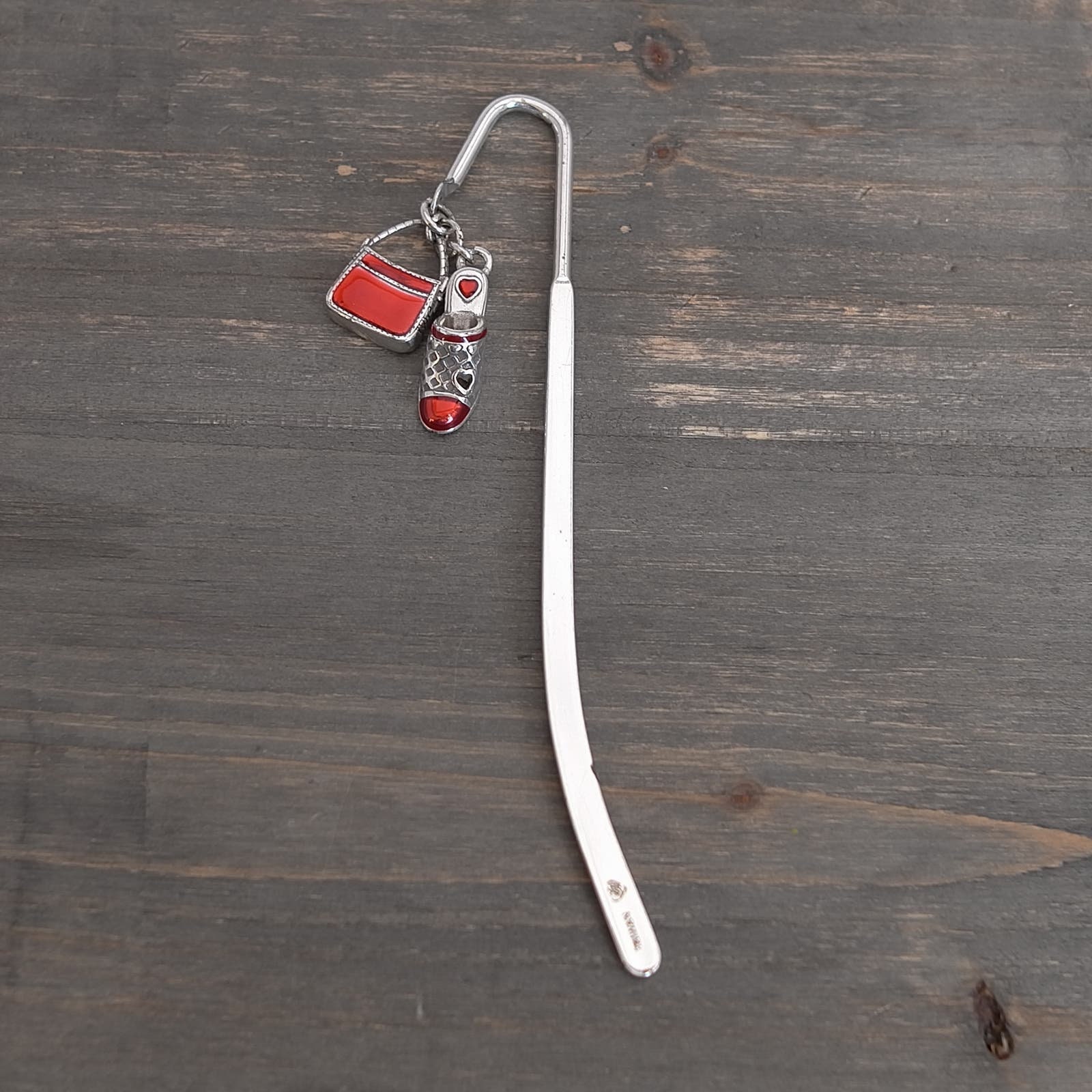 Brighton Hook Bookmark 5.5" Shoe and Purse Charms Red Enamel Vintage - Etsy