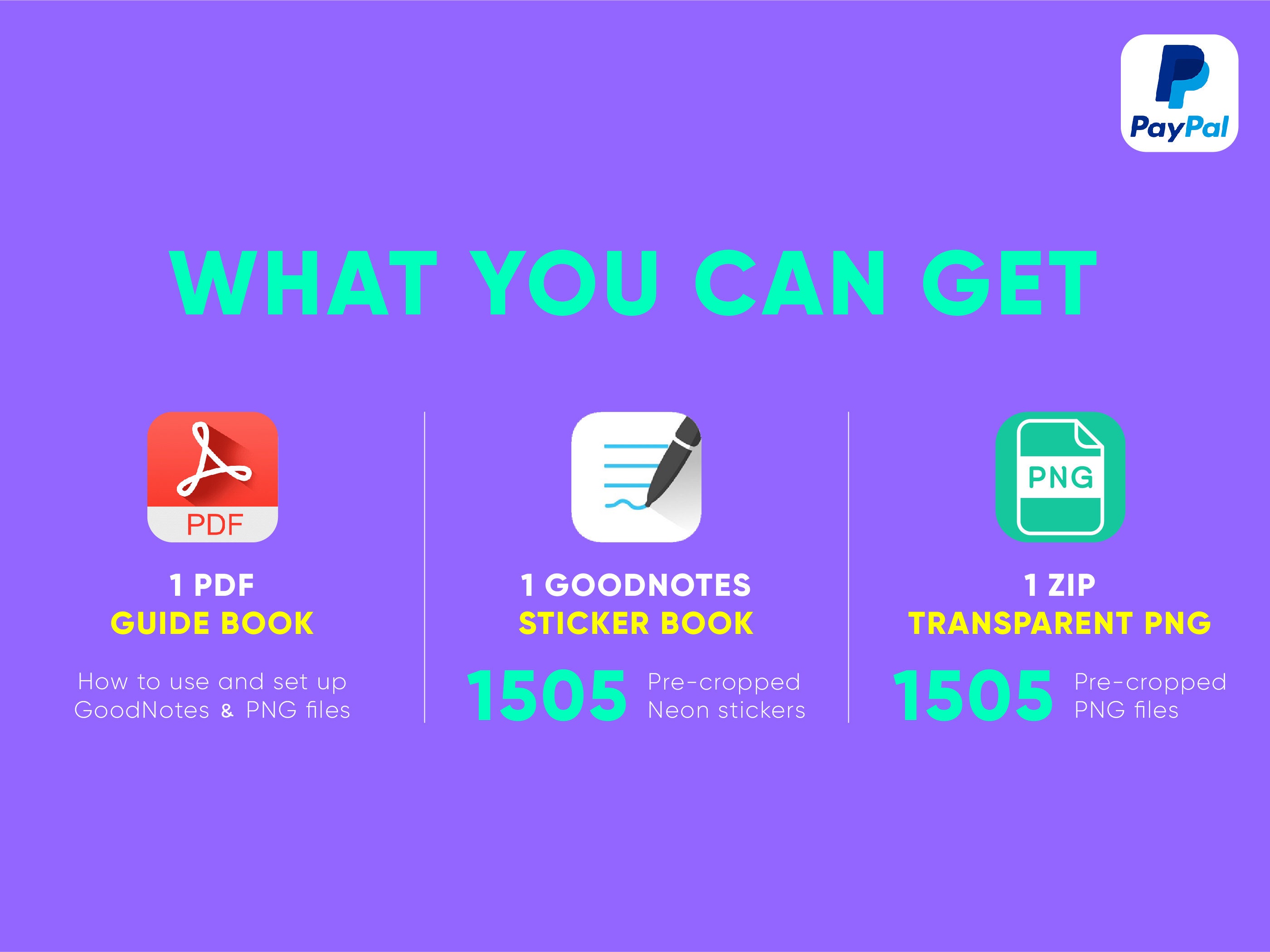 01 ULTIMATE Neon Sign Sticker Bundle Digital Goodnotes Book - Etsy