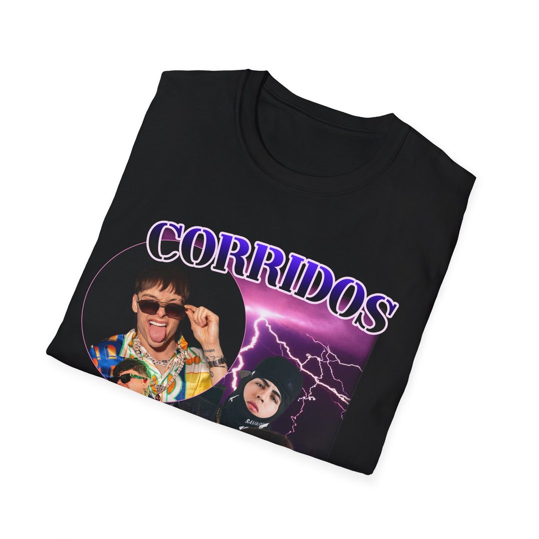 Corridos Tumbados Vintage 90s World Tour 2024 Tshirt Concerts Fan Music ...