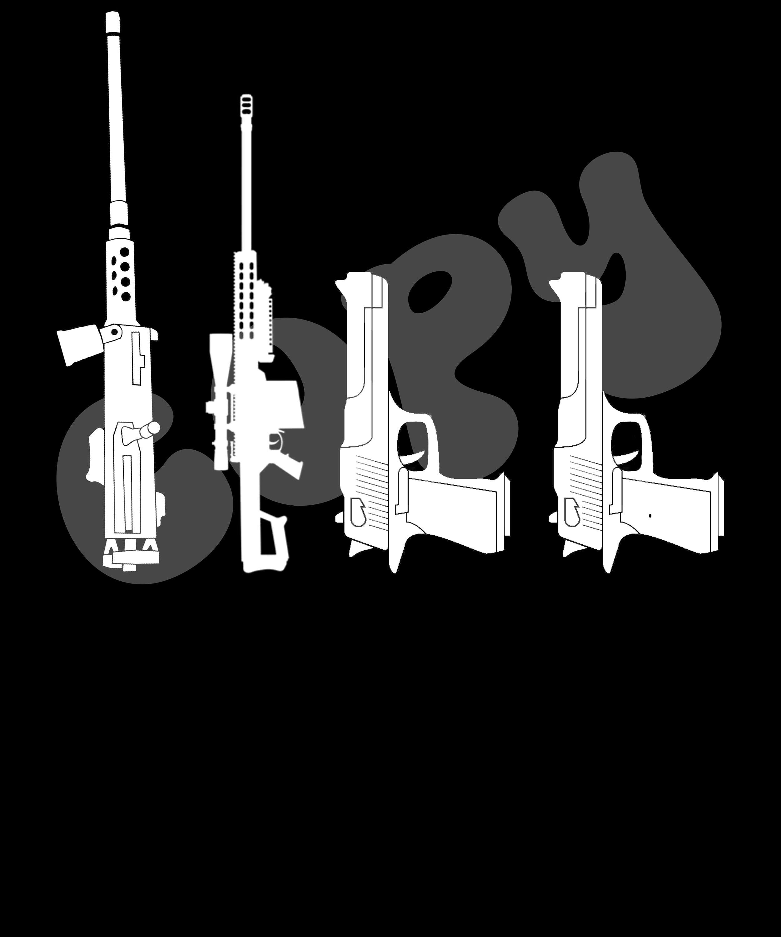 Gun Family SVG PNG 50 Cal Stick Figure Family. SVG Cut File for Use ...