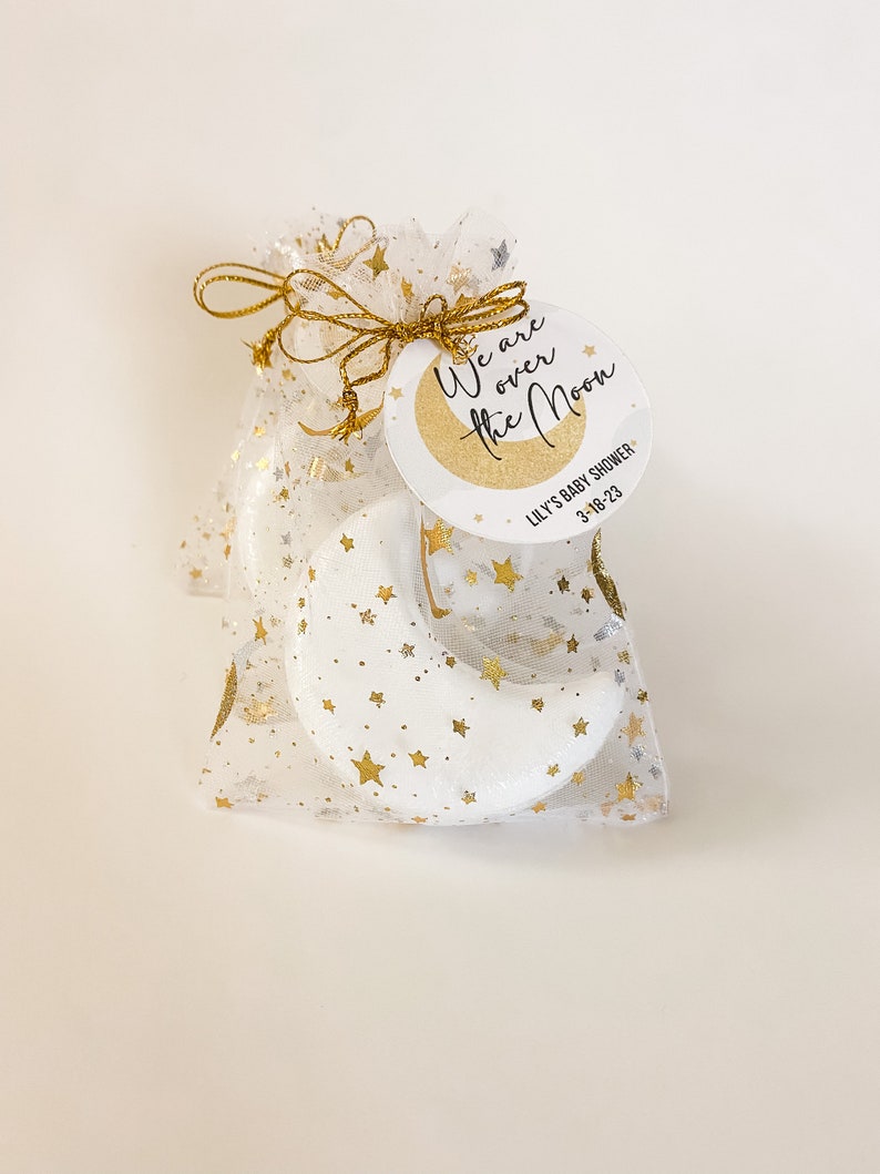 Over the Moon Baby Shower Bath Bomb Favors Stars Moon Theme - Etsy