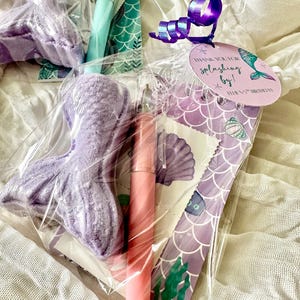 Mermaid Themed Goodie Bags – Personalized Kids Birthday Party Favors ...