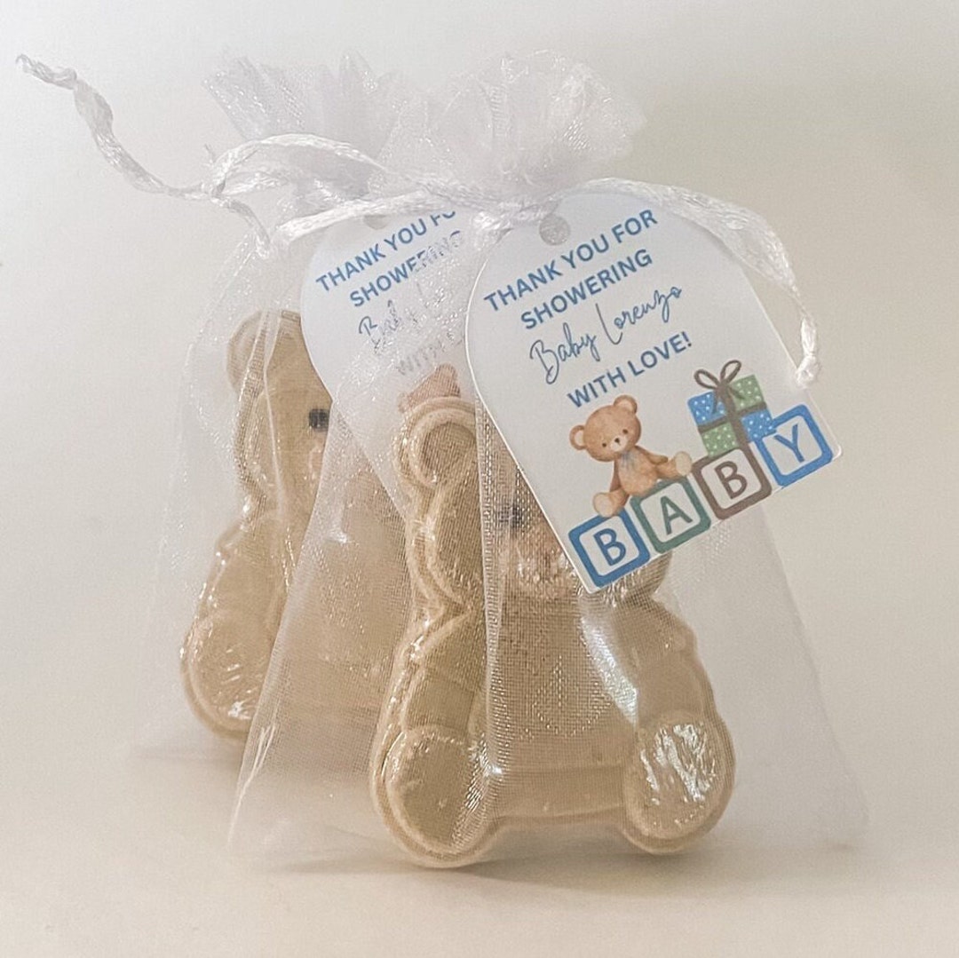 Teddy Bear Bath Bomb Favors, Moroccan Cashmere Scent, Baby Shower Gift ...