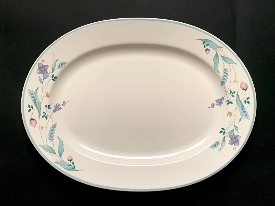 Vintage Stoneware Pfaltzgraff April 14” Oval Large Serving Platter - Etsy