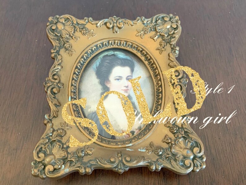 Vintage A Cameo Creation Portraits Bronze Tone Ornate Framed,cameo ...