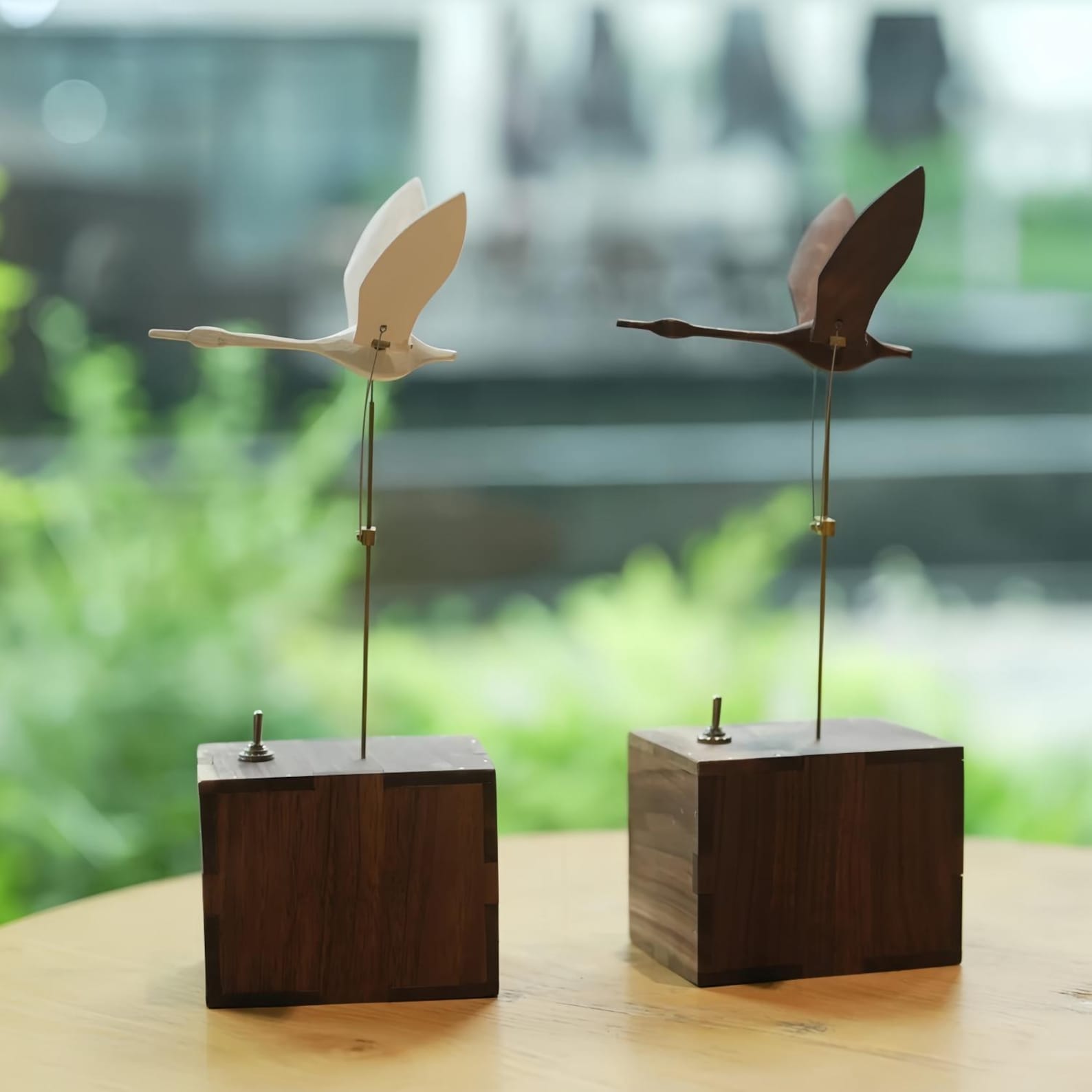 Handmade Wooden Swan Automaton Music Box: Unique Home Decor - Etsy