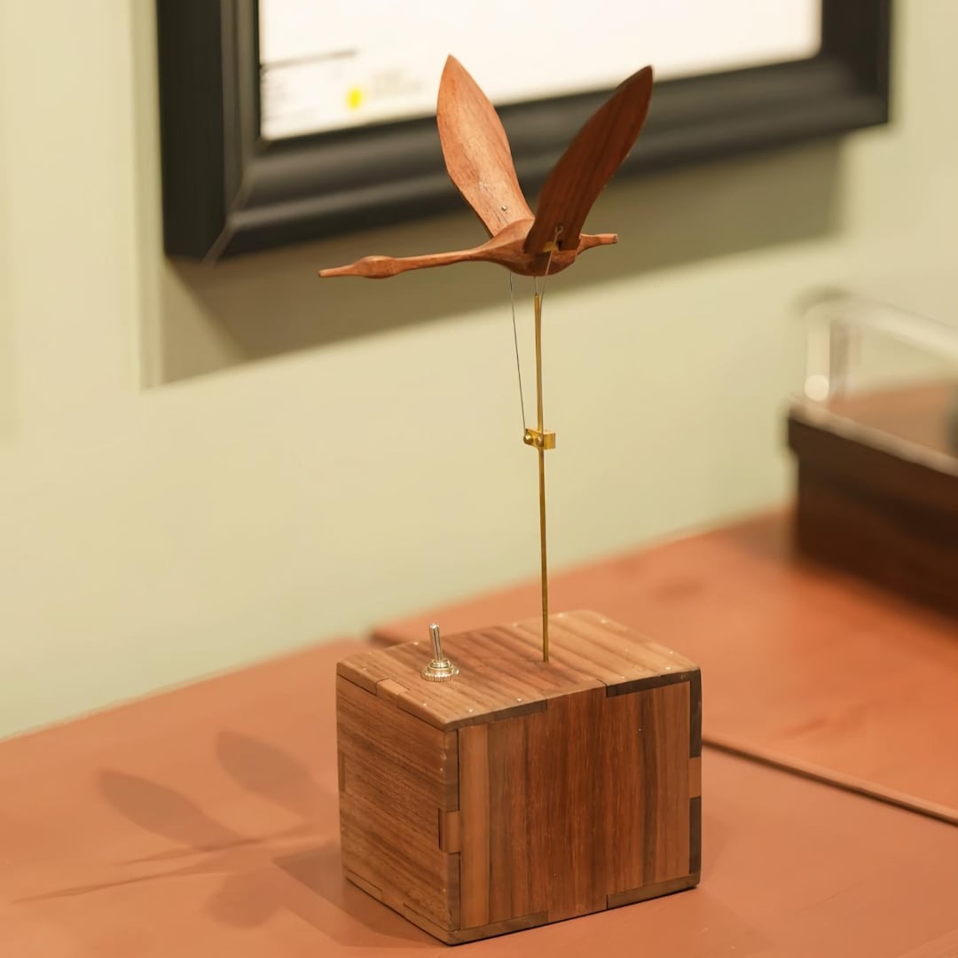 Handmade Wooden Swan Automaton Music Box: Unique Home Decor - Etsy