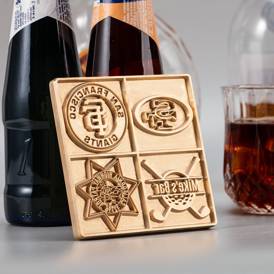 Personalized Business Logo Ice Plate, Gift for Dad, Custom Ice Cube ...