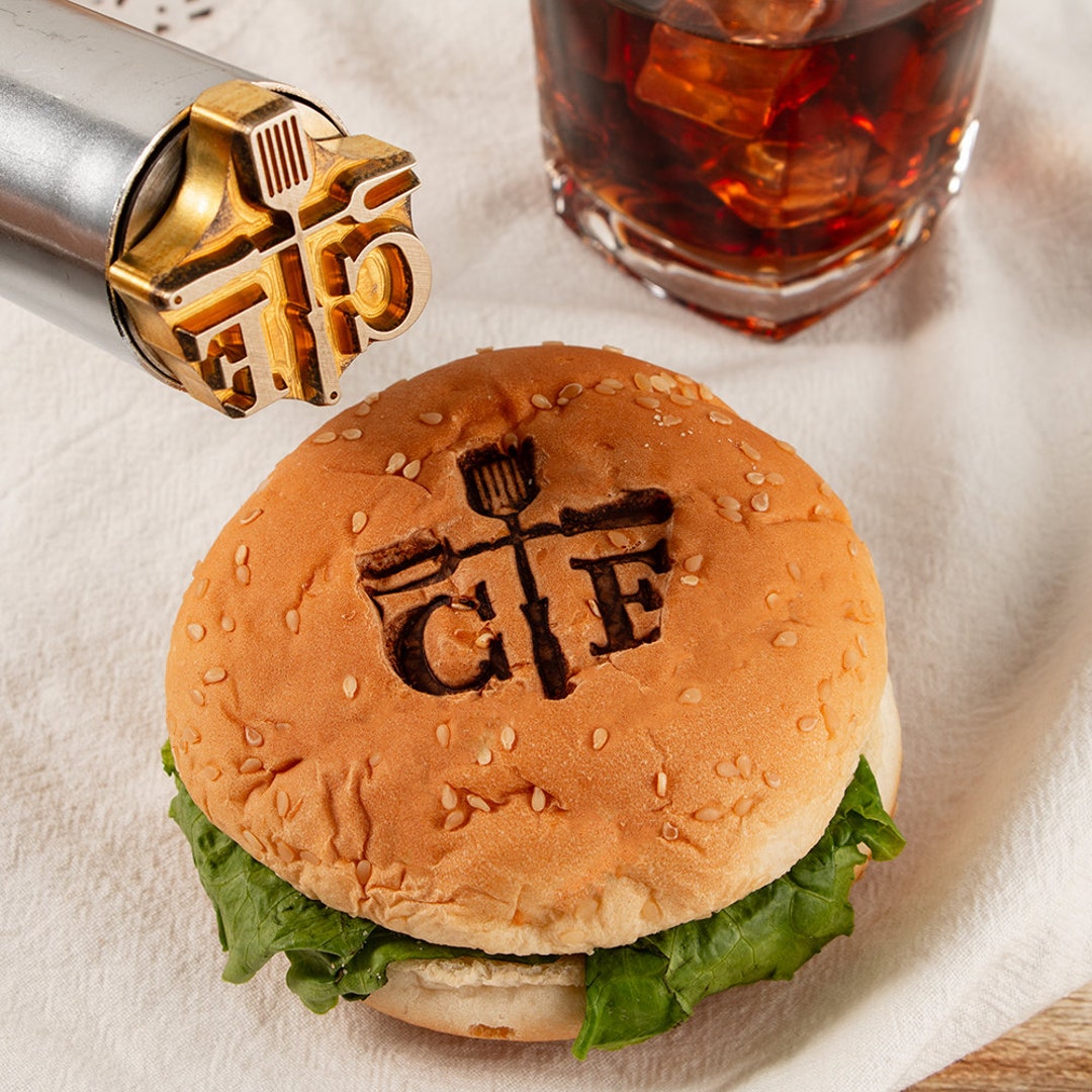 Custom Burger Stamp, BBQ Branding Stamper, Personalised Bread Stamp for ...
