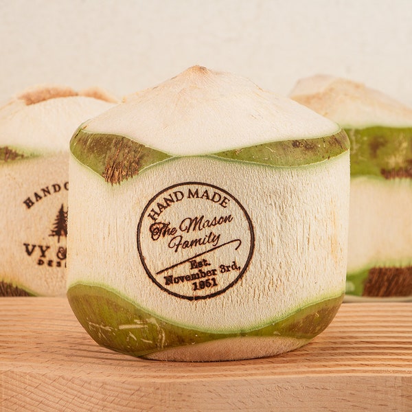 Coconut Stamp - Etsy