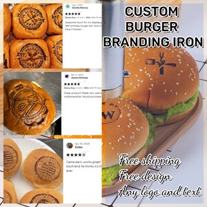 Custom Burger Branding Iron, Branding Iron for Grilling, Hamburger ...