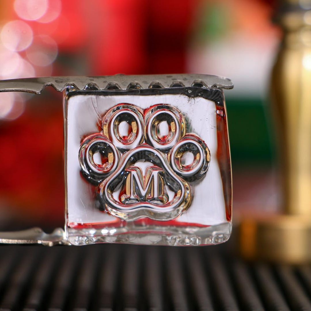 Christmas Ice Cube Stamp, Ice Seal Design Template, Bartender ...
