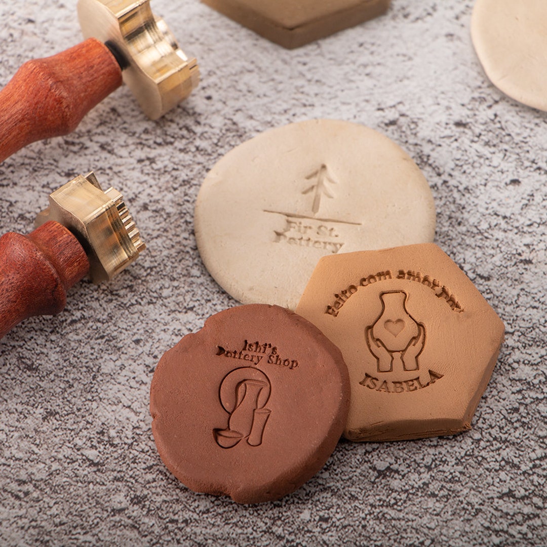 Custom Pottery Stamp, Personalized Brass Stamp, Stamp for Ceramic, Clay ...