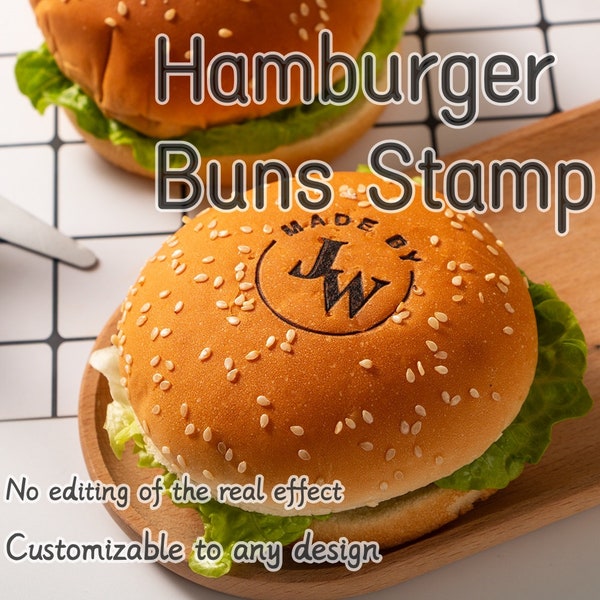 Personalised Burger Bun Stamp - Etsy