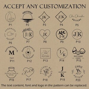 Custom Acrylic Stamp, Personalized Pottery Stamp, Accept Any Pattern ...