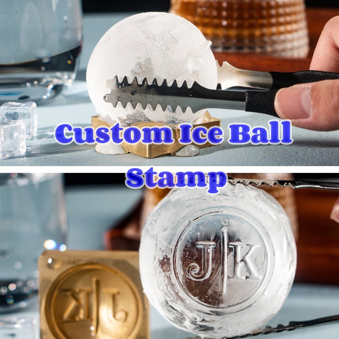 Personalized Ice Ball Stamp,ice Stamper, Round Ice Stamp, Ice Cube ...