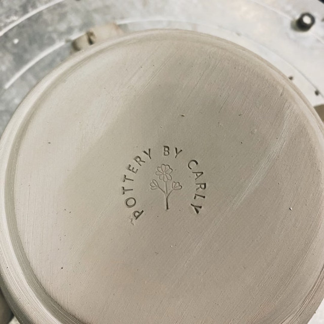 Personalized Pottery Stamp With Daisy Illustration,clay Symbol Stamp ...