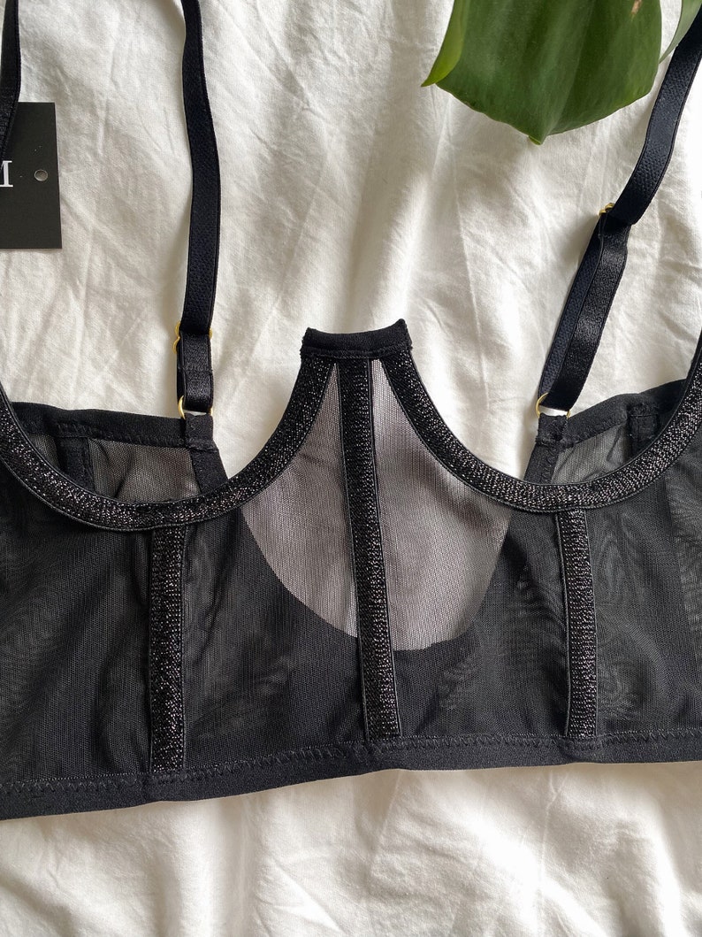 Milla Mesh Open Lingerie Set Etsy