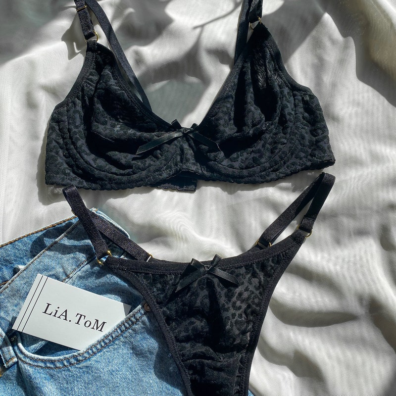 Leopard Lingerie - Etsy