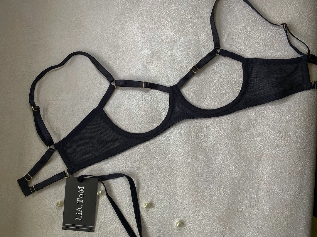 KIRA Mesh Open Cup Bra - Etsy UK
