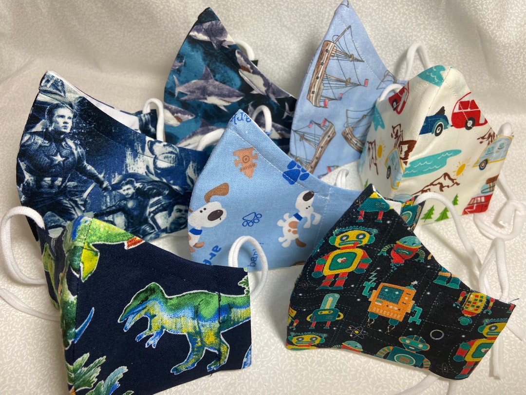 Dinosaur Mask, Sail Boat Mask, Shark Mask, Robot Mask, Paw Print Mask ...