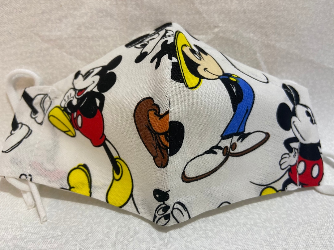 Disney Mickey Mouse Mask Adult Teens and Kids 100% Cotton/ - Etsy
