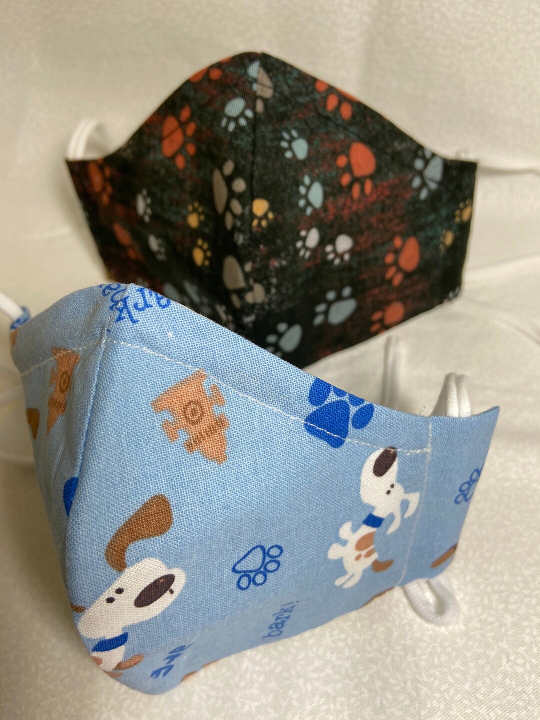Paw Print Face Mask/ 100% Cotton/ Breathable/ Washable/ Lightweight ...