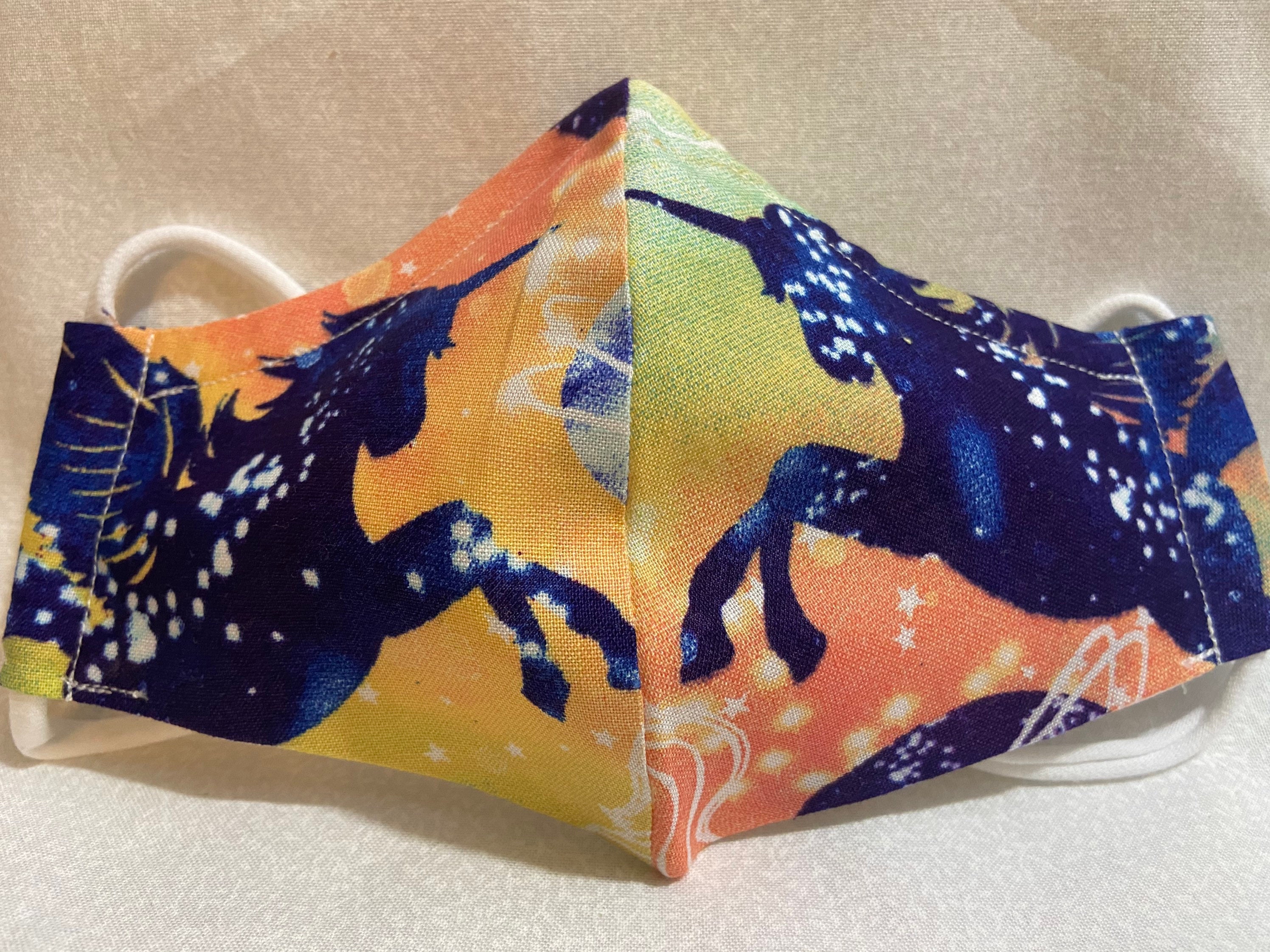 Unicorn face mask Frozen face mask Rainbow face mask | Etsy