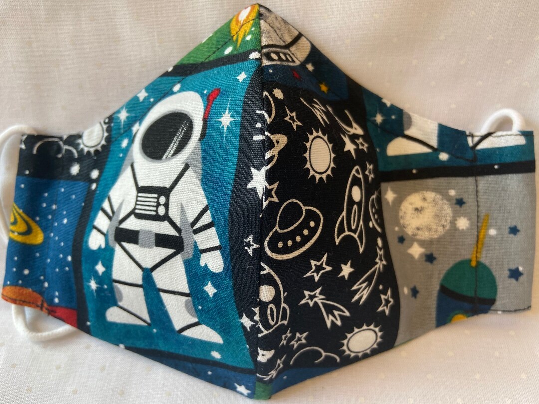 Astronaut Face Mask / 100% Cotton/ Breathable / Washable/ Adjustable ...