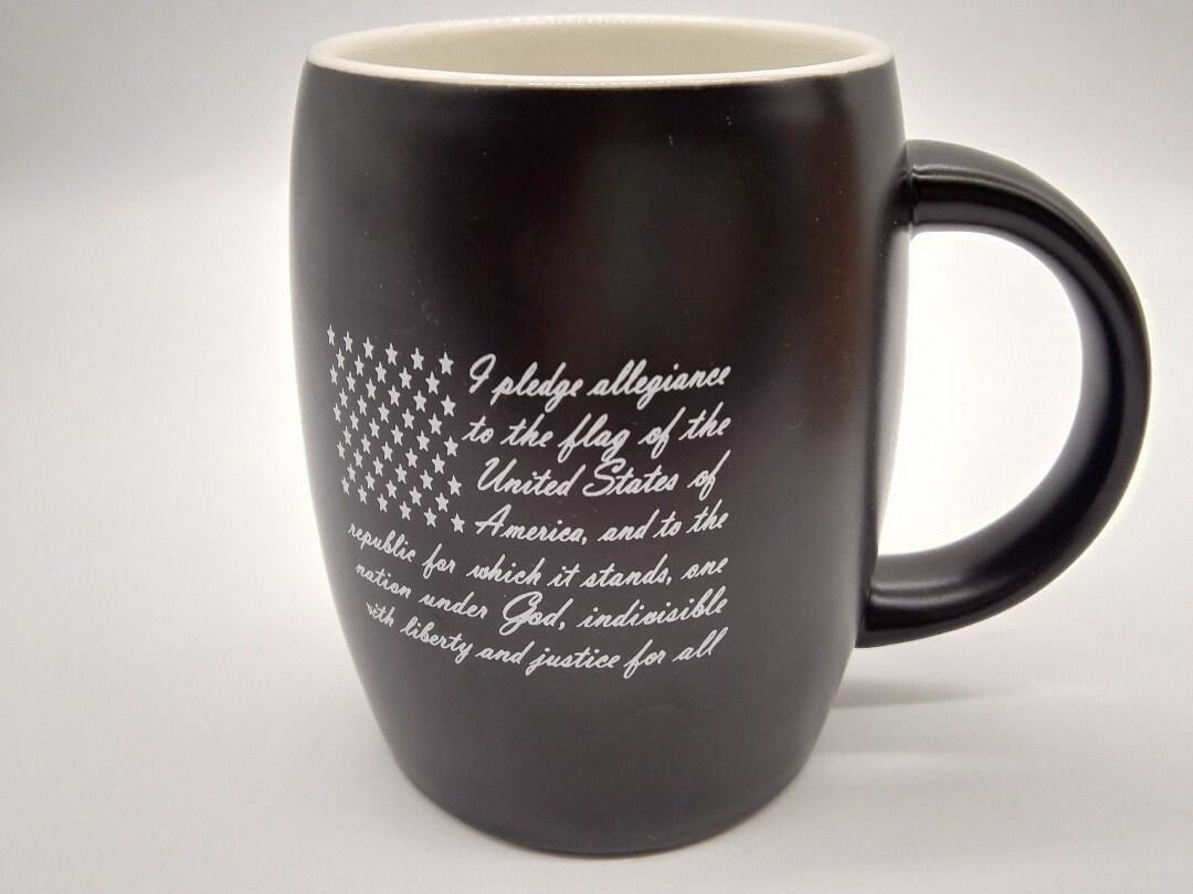 16oz Matte Black Pledge of Allegiance Ceramic Coffee Mug - Etsy