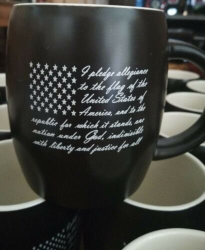 16oz Matte Black Pledge of Allegiance Ceramic Coffee Mug - Etsy