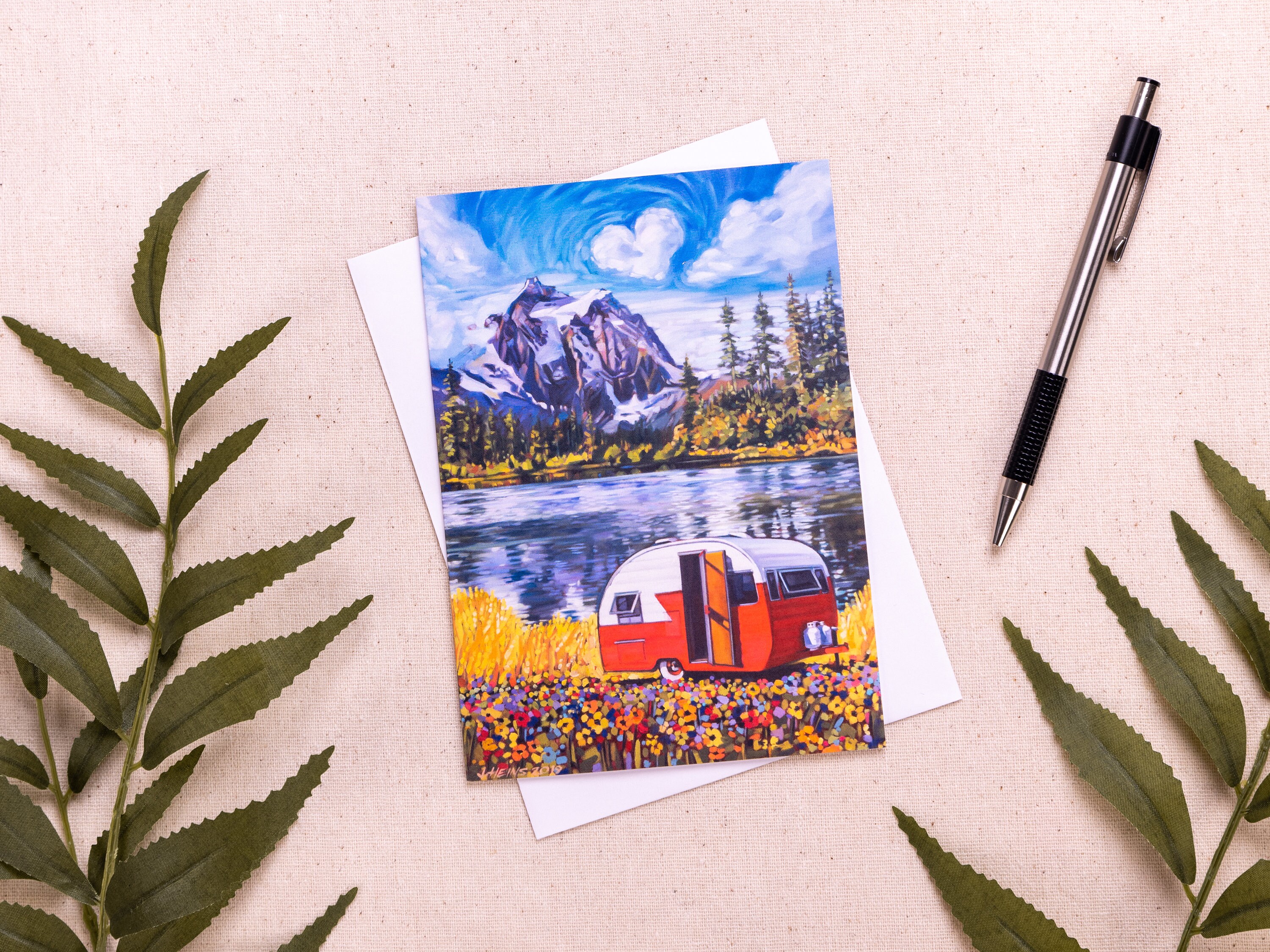Camping Notecard | Vintage Trailer | Blank Fine Art Note Cards | Set of ...