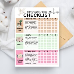 Christian Self Care Checklist: Prayer, Gratitude, Bible Study ...