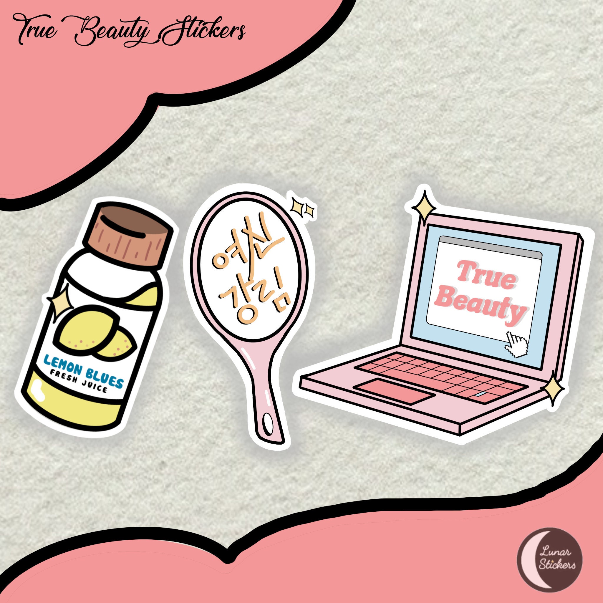 True Beauty Kdrama Sticker Set 여신강림 Webtoon Sticker kawaii - Etsy.de