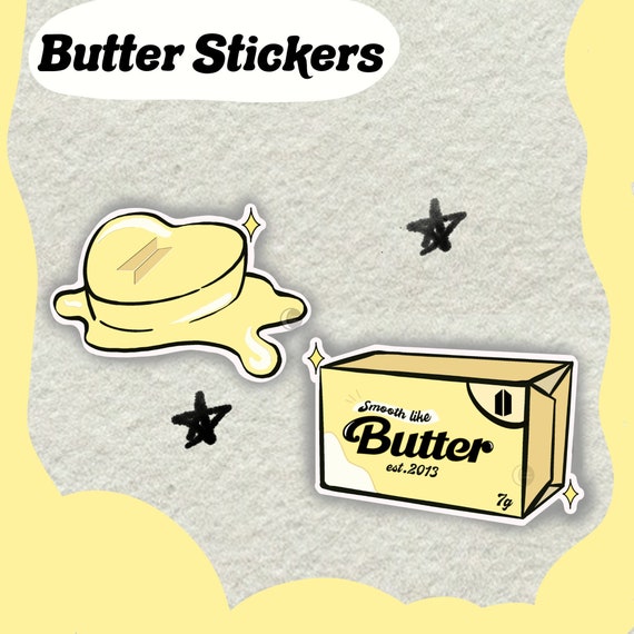 BTS Butter Waterproof Stickers Butter Logo Sticker Smooth | Etsy