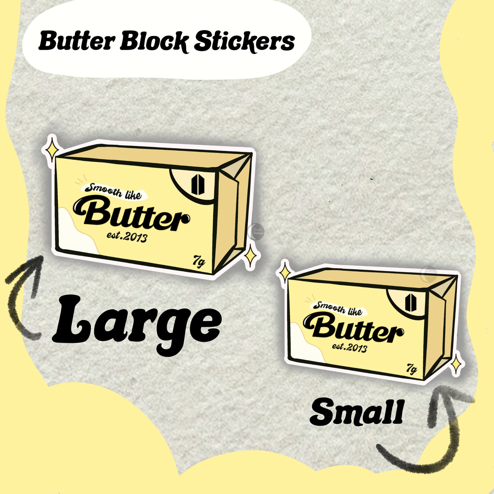 BTS Butter Waterproof Stickers | Butter Logo Sticker | Smooth Like ...