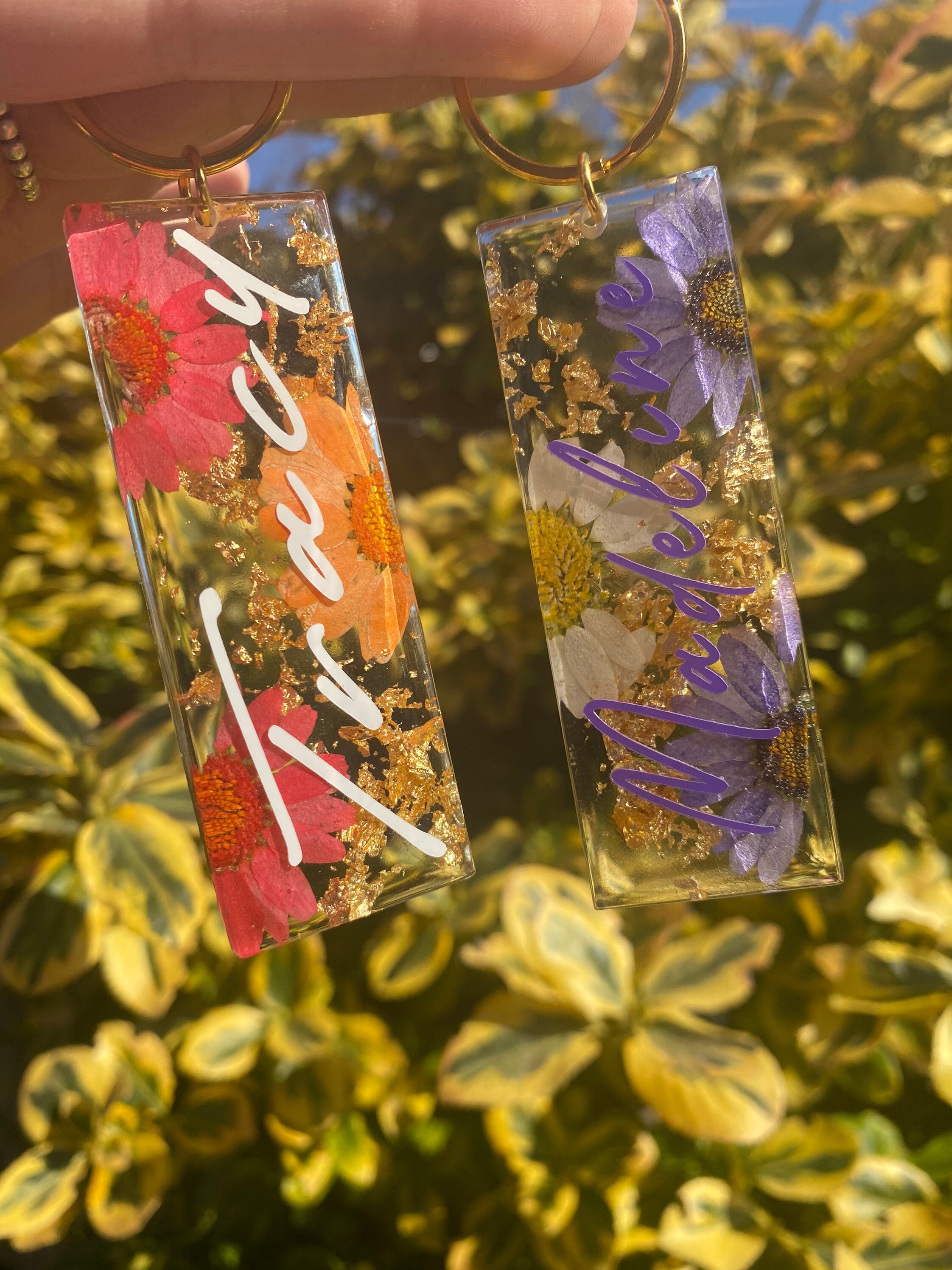 Resin Name Tags/ Personalised Keyring/ Personalised Gift/ Gift | Etsy