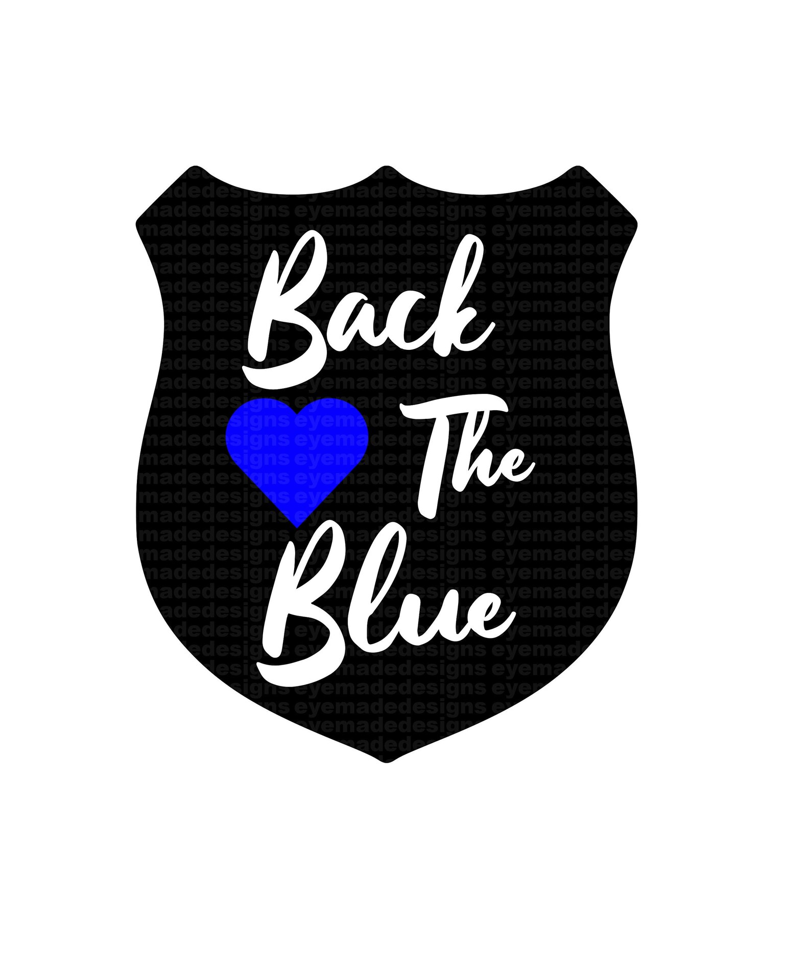 Back the Blue Heart Svg Png Decal Vector Cricut Silhouette Cameo - Etsy