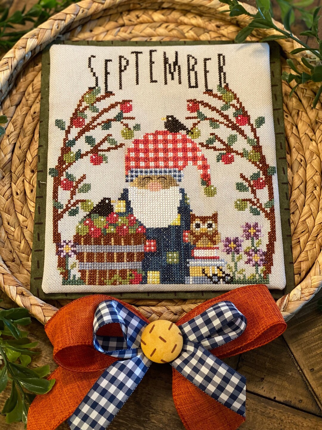September Gnome Cross Stitch PDF Pattern - Etsy