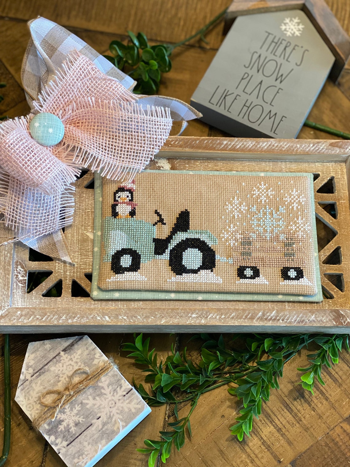 January Tractor Cross Stitch PDF Pattern - Etsy