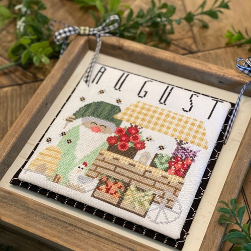 August Cross Stitch Pattern August Monthly Sampler Calendar - Etsy
