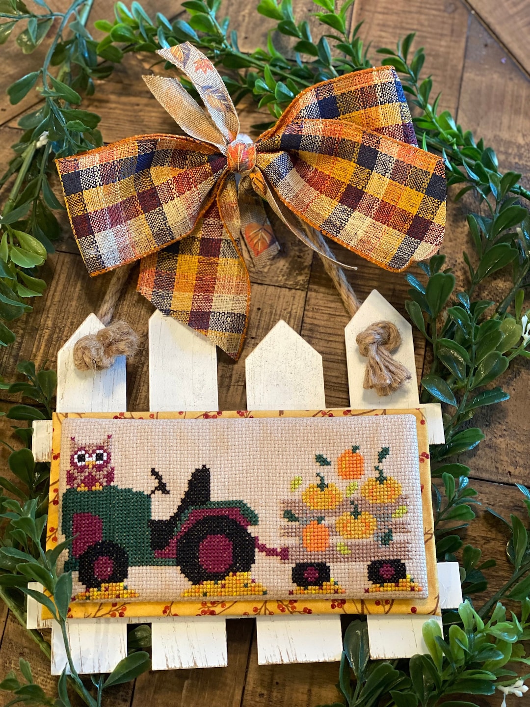 November Tractor Cross Stitch PDF Pattern - Etsy