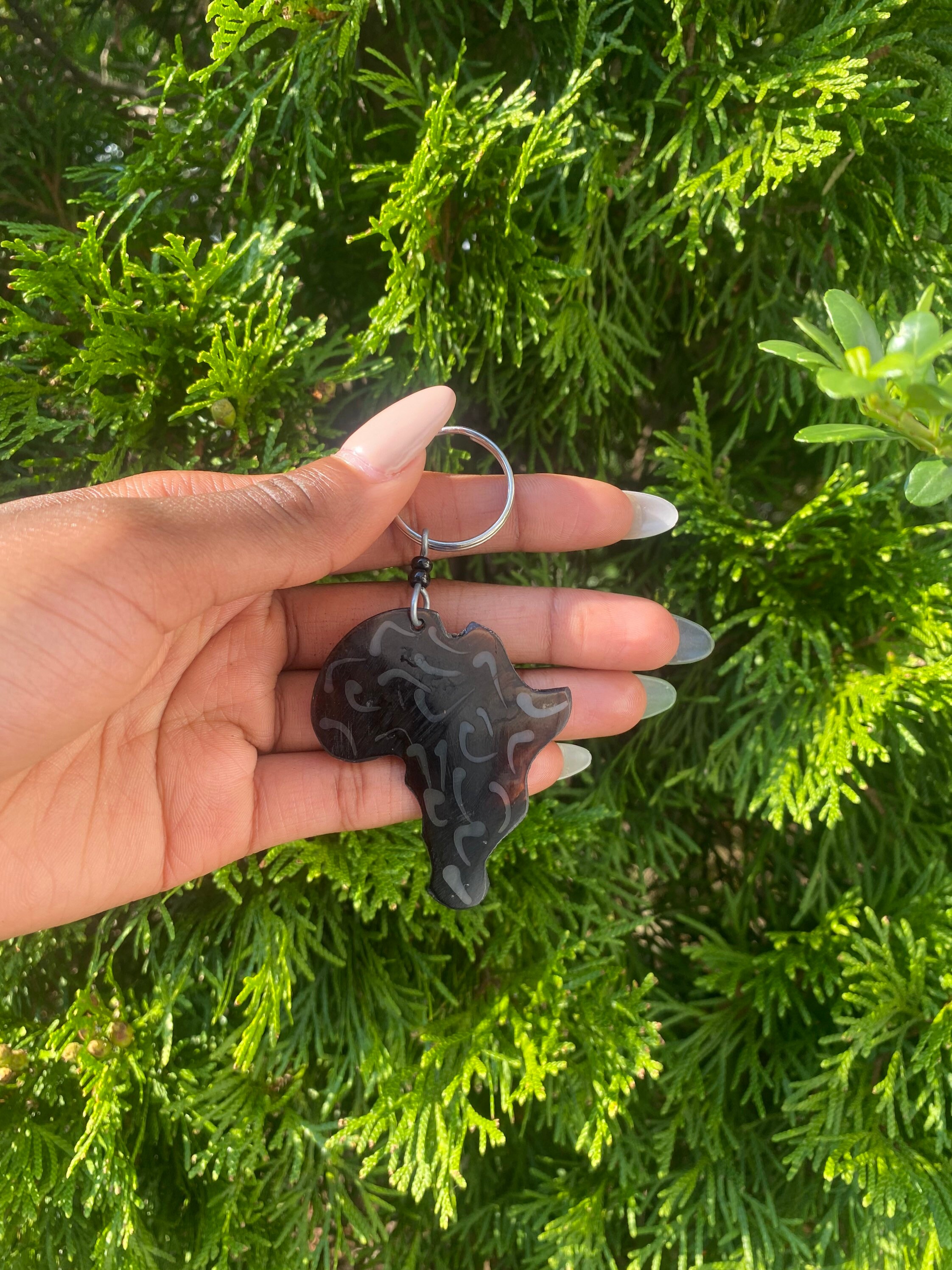 Africa Map Pattern Keychains Batik Keychains - Etsy