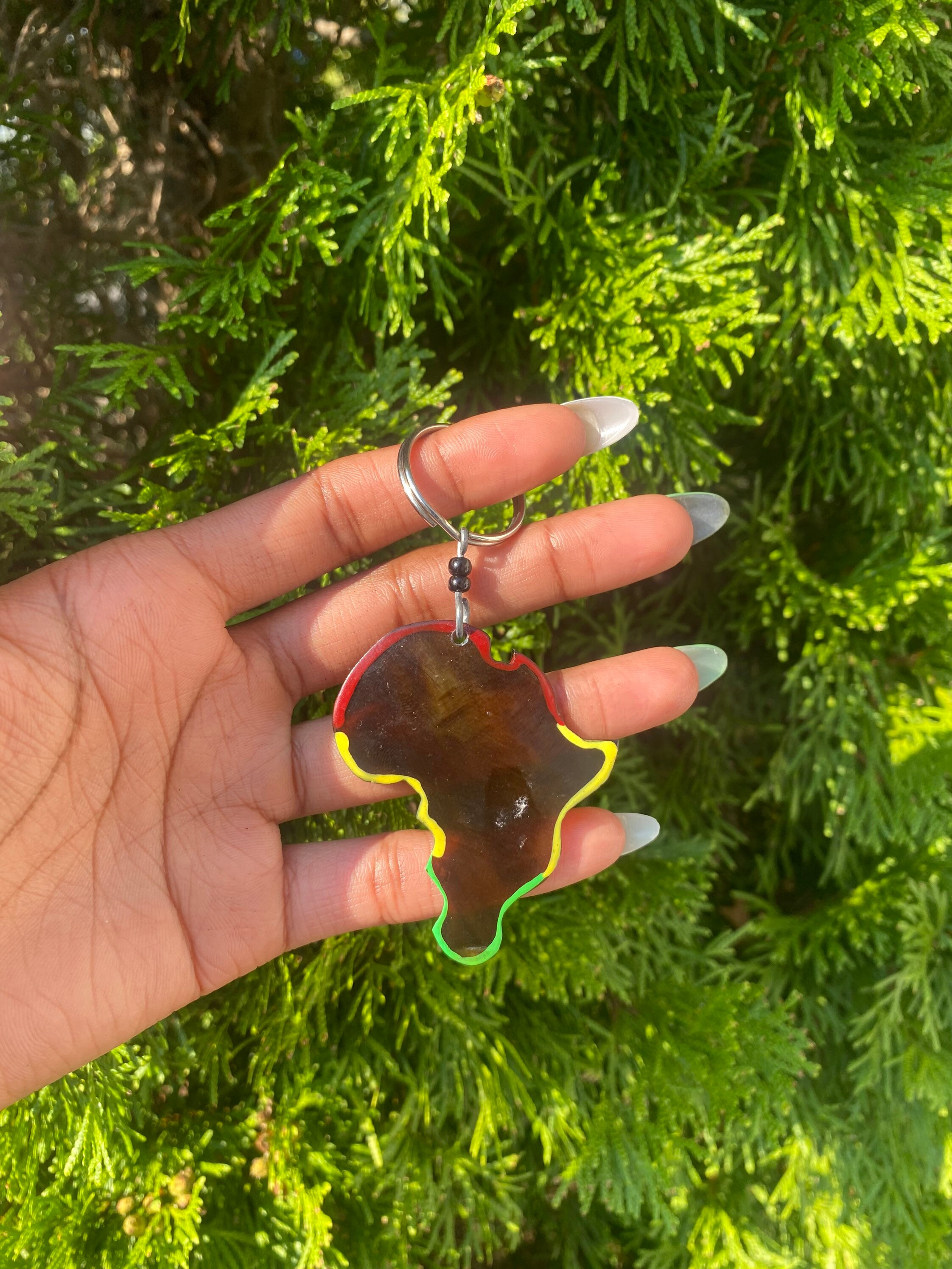 Africa Map Pattern Keychains Batik Keychains - Etsy