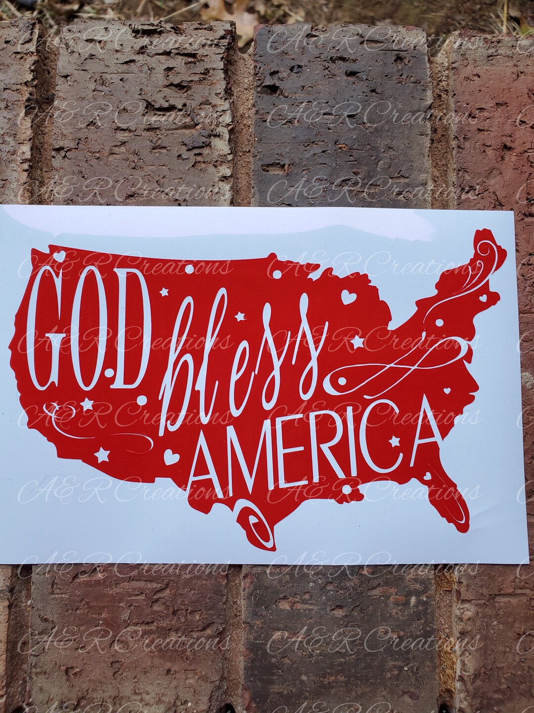 God Bless America Car Vinyl Decal Window Permanent Sticker - Etsy