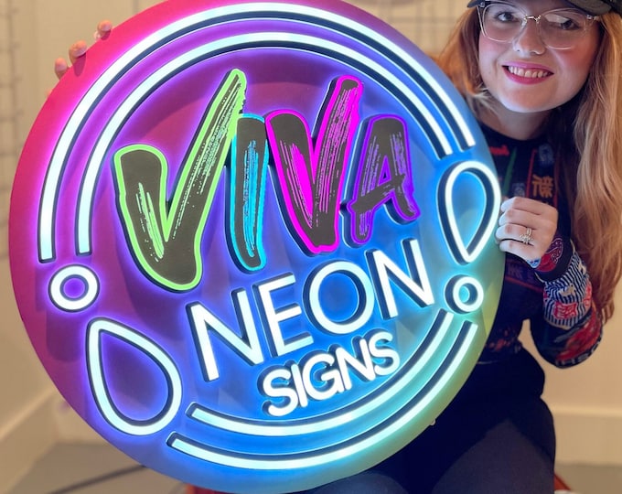 NEON Light SIGN, CUSTOM Neon Sign, 3d Acrylic Sign, Business Logo Sign ...