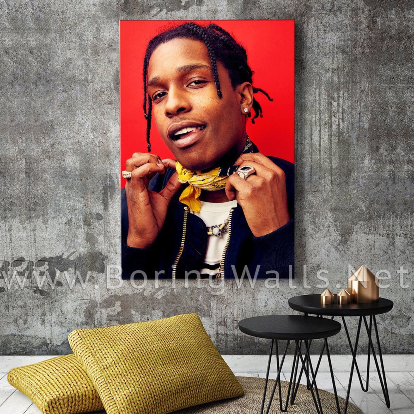 Asap Rocky Rapper Poster Canvas Asap Rocky Print Canvas | Etsy