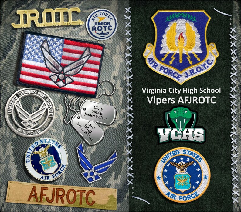 US Air Force JROTC 20 Oz Skinny Straight Tumbler Template Png Rotc ...