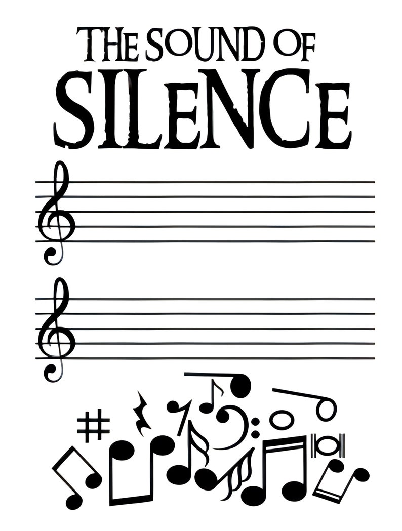 The Sound of Silence Musical Notes - Etsy