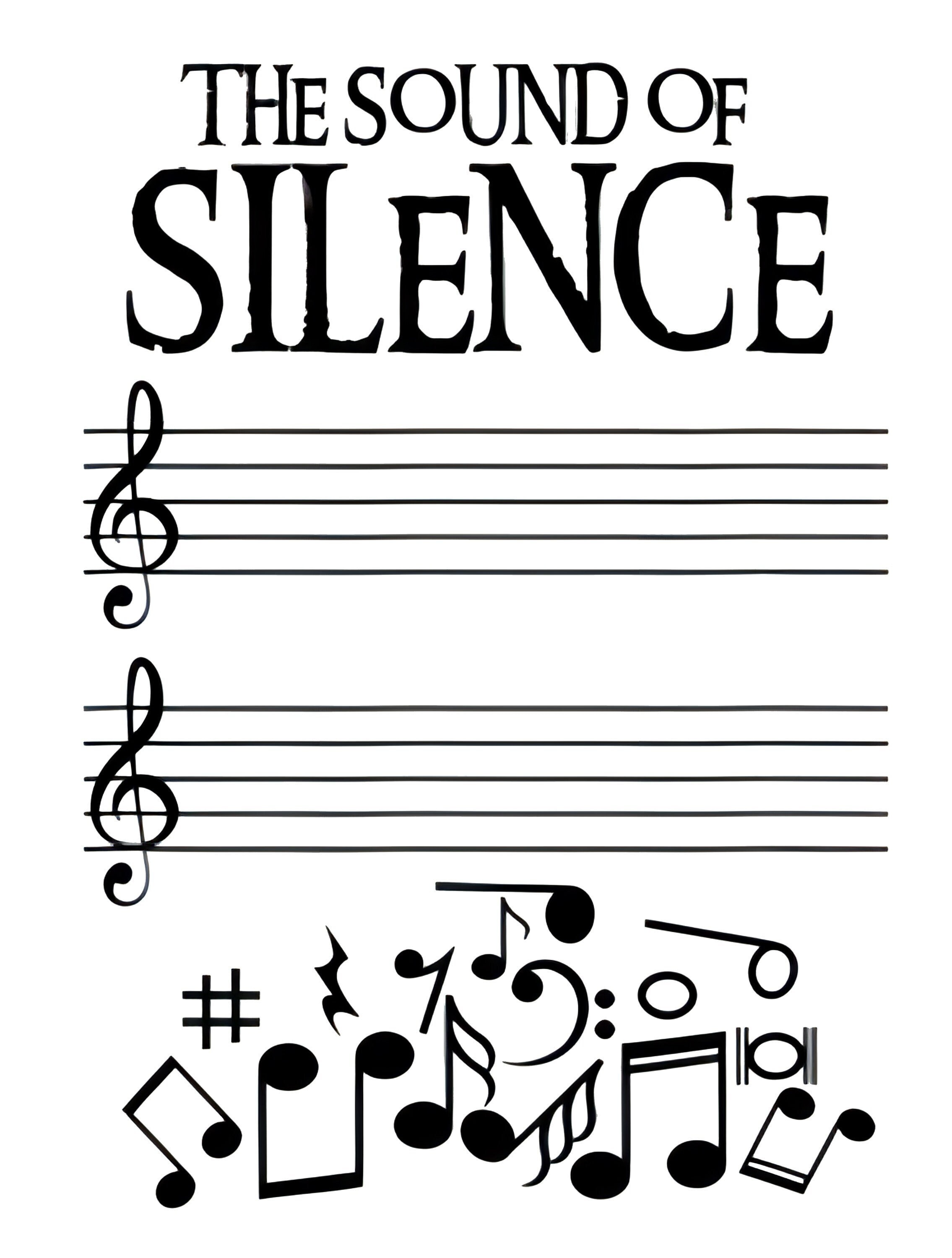 The Sound of Silence Musical Notes - Etsy